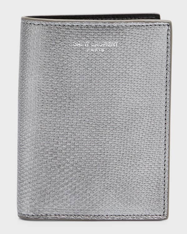 Saint Laurent Men's YSL Leather Wallet | Neiman Marcus