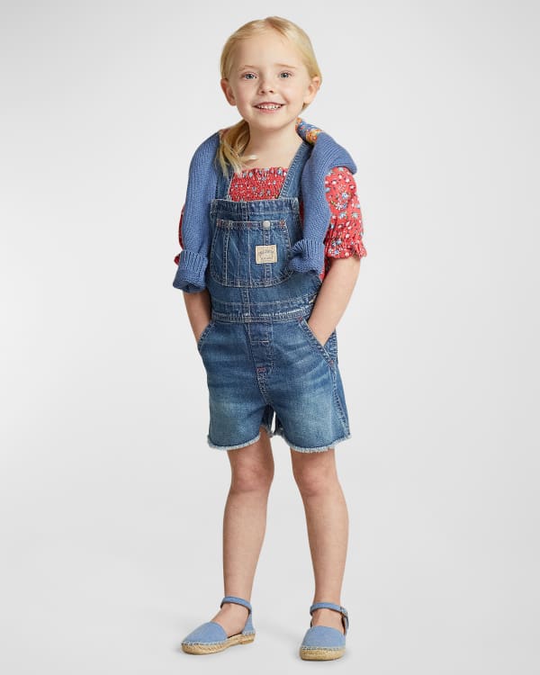 Design History Girl's Stripe Crochet Two-Piece Shorts Set, Size 4-6X ...