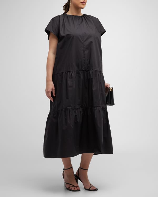 MICHAEL Michael Kors Plus Size Smocked-Waist Tiered Ruffle Dress ...
