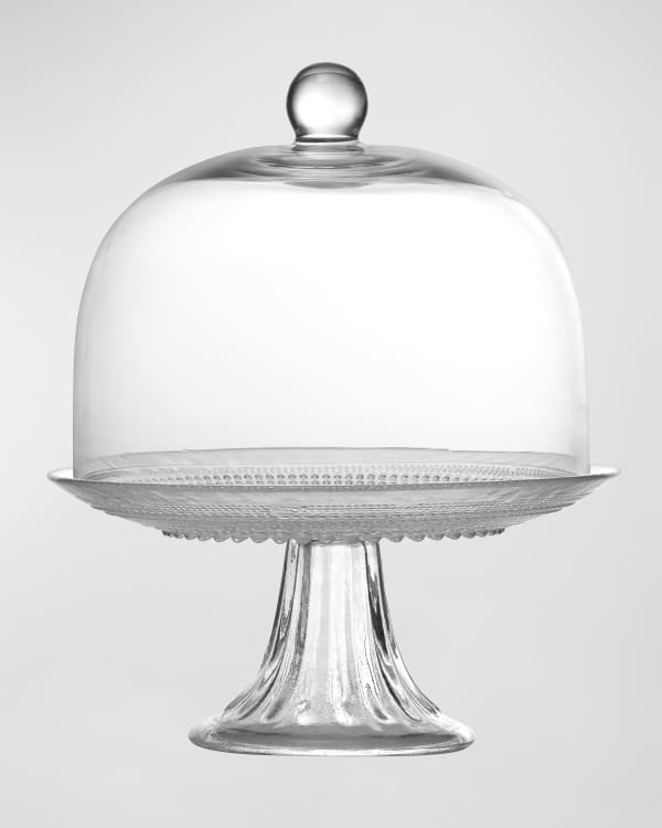 Fortessa Jupiter Clear 13" Cake Stand & Dome | Neiman Marcus
