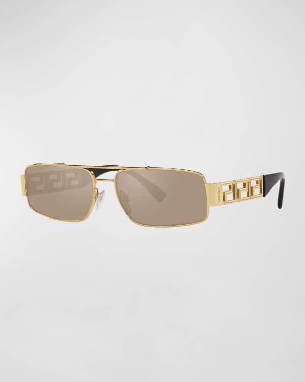 Versace Men's Rimless Metal Aviator Sunglasses | Neiman Marcus