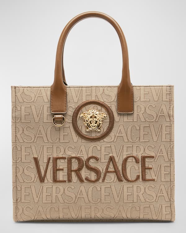 Versace La Medusa Small Monogram Tote Bag | Neiman Marcus