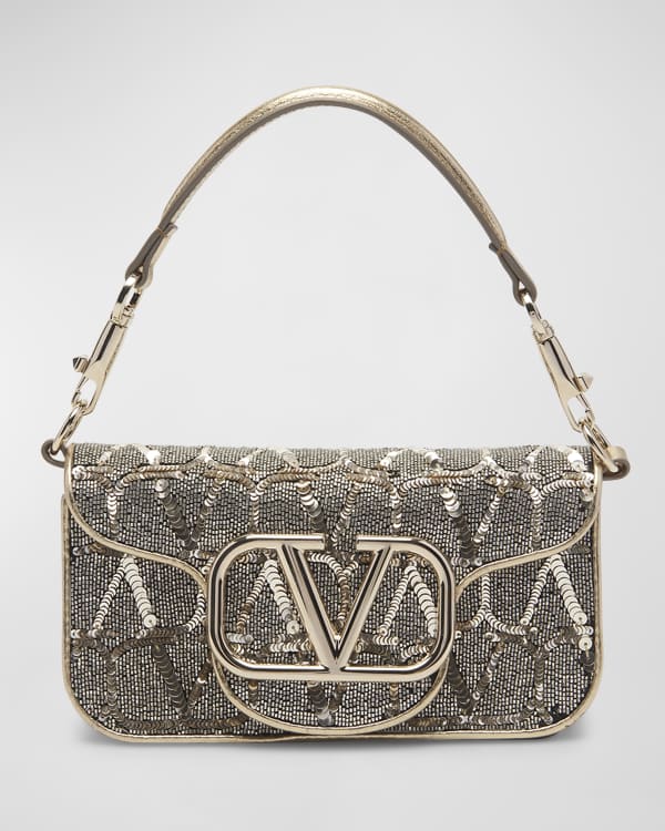 Valentino Garavani Loco Small VLOGO Sequins Shoulder Bag | Neiman Marcus