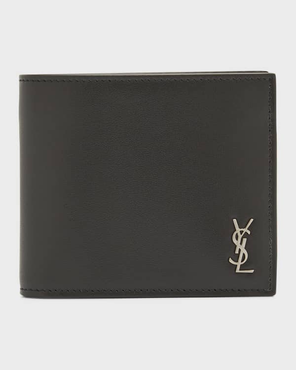 Saint Laurent Men's YSL Leather Wallet | Neiman Marcus