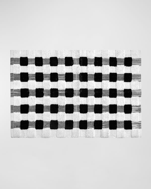 MacKenzie-Childs Texture Check Cotton Bath Rug | Neiman Marcus