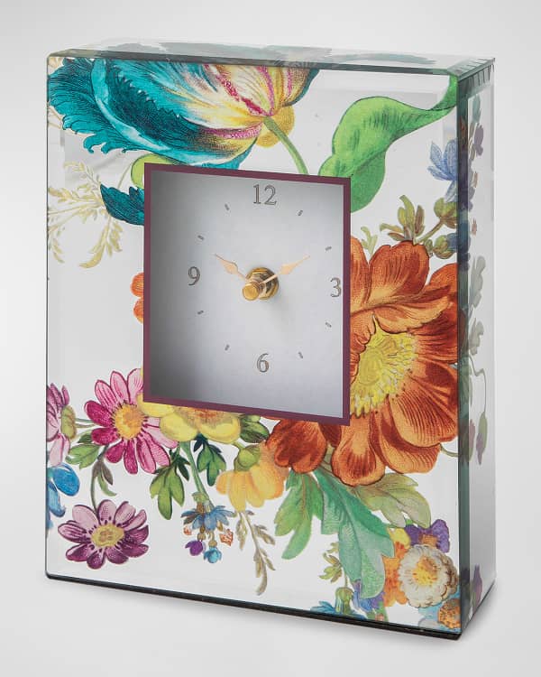 MacKenzie-Childs Flower Market Reflections Desk Clock | Neiman Marcus