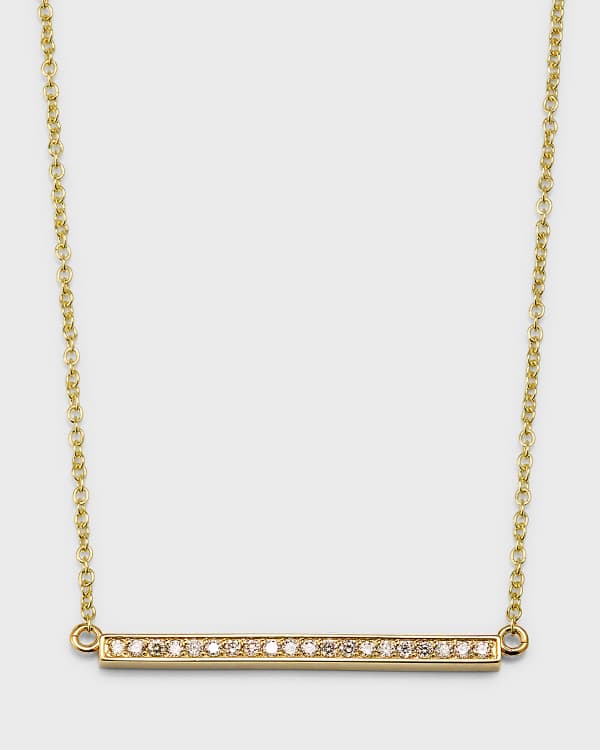 Jennifer Meyer Diamond Stick Necklace with Heart-Cut Diamond Detail ...