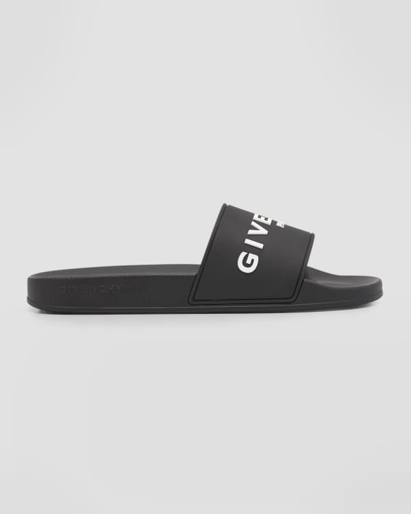 Givenchy Men's Logo Pool Slide Sandals | Neiman Marcus