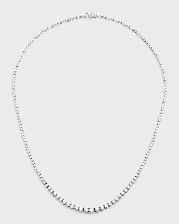 Heera Moti 14K White Gold Pave Diamond Curb Chain Necklace, 18"L ...
