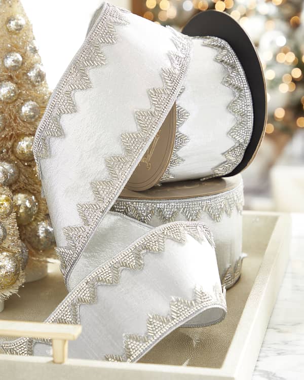 D. Stevens Metallic Sequin Velvet Christmas Ribbon, 4"W x 10 Yards ...