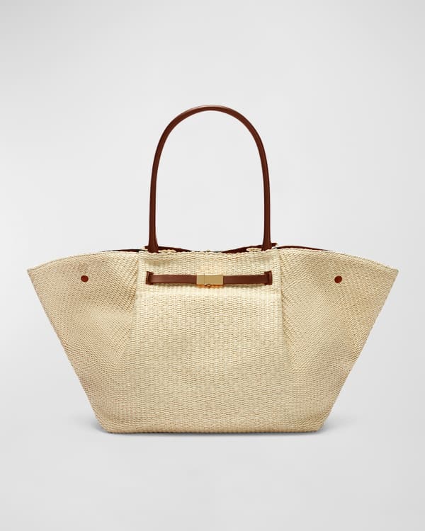 DeMellier New York Midi Sheep Shearling Top-Handle Bag | Neiman Marcus