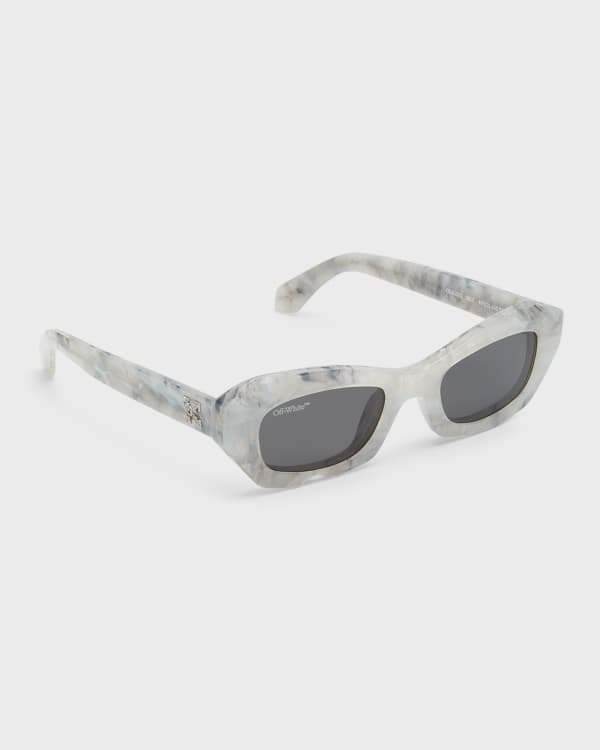 Bottega Veneta Inverted Triangle Acetate Cat-Eye Sunglasses | Neiman Marcus