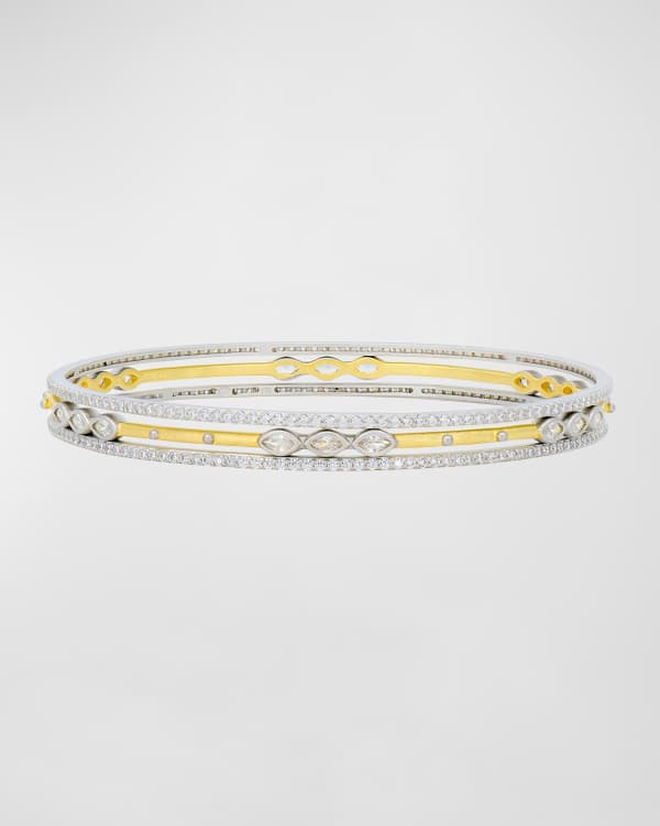 Freida Rothman Signature Thin Pave Hinge Bangle | Neiman Marcus