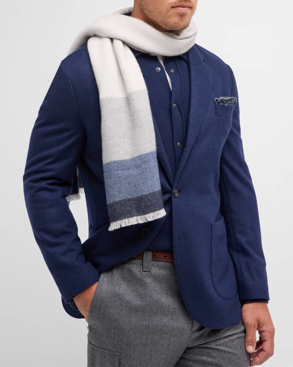 CASABLANCA Men's Airways-Logo Square Silk Scarf | Neiman Marcus
