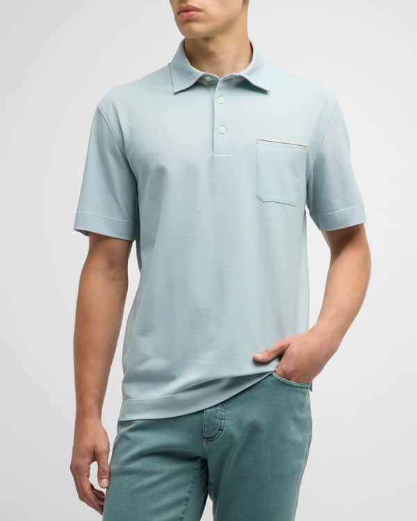 Rag & Bone Men's Solid Loopback Polo Shirt | Neiman Marcus