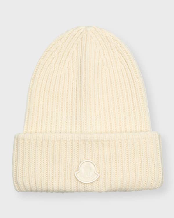 Moncler Virgin Wool Rib-Knit Beanie | Neiman Marcus