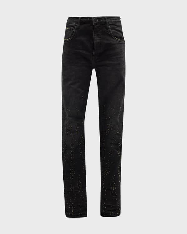 PURPLE Men's Oil-Coated Skinny Jeans | Neiman Marcus