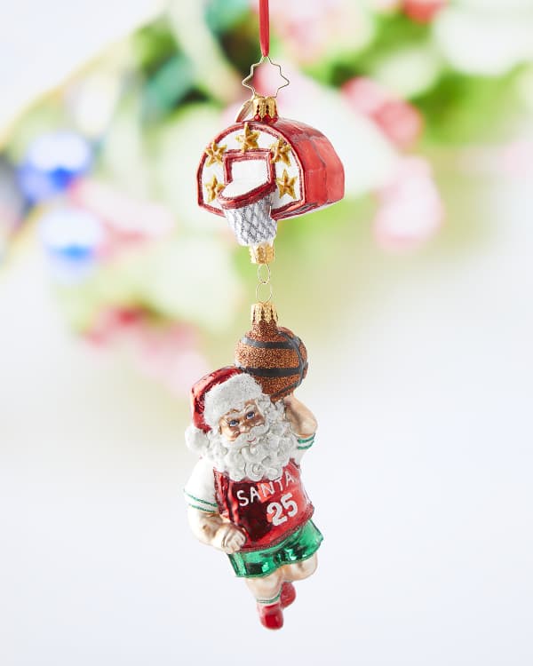 Patricia Breen Santa Holding Holly Ornament | Neiman Marcus