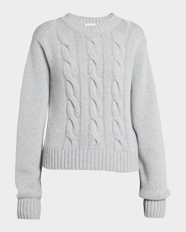 Max Mara Edipo Cashmere Cable-Knit Sweater | Neiman Marcus