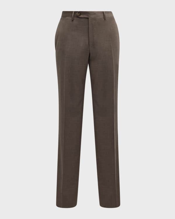 Canali Men's Slim Flat-Front Pants | Neiman Marcus