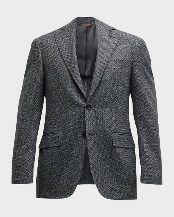 Canali Men's Plaid Super 150s Wool Sport Jacket | Neiman Marcus