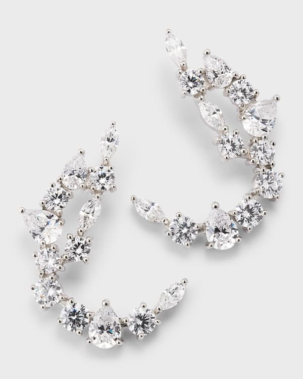 Golconda by Kenneth Jay Lane Double-Pear Cubic Zirconia Waterfall Drop ...