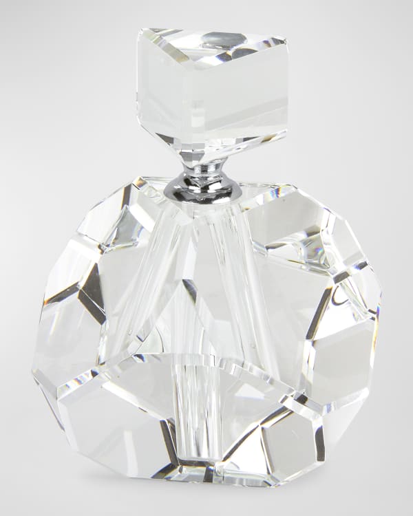 Tizo Clear Crystal Perfume Bottle - Flat Round | Neiman Marcus