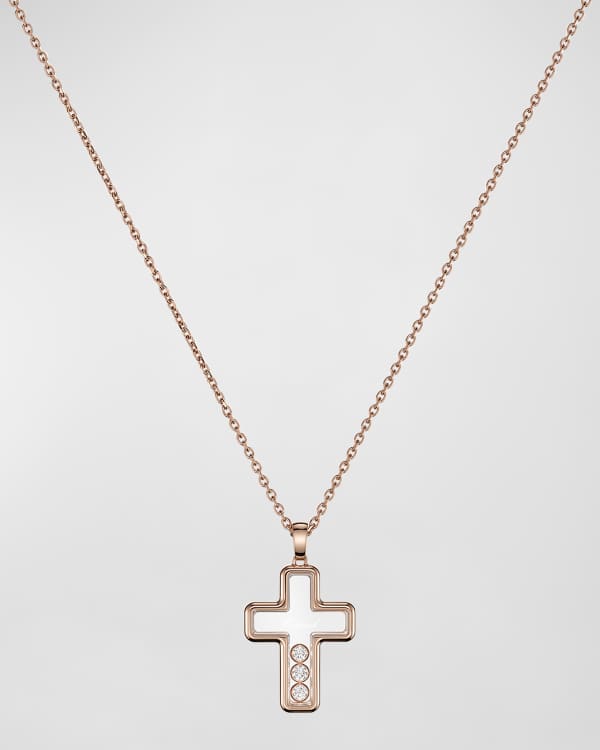 Chopard Happy Diamonds 18K Rose Gold Heart Pendant Necklace | Neiman Marcus