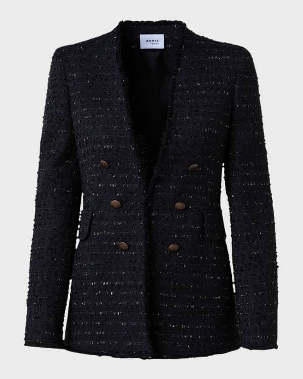 Akris punto Patchwork Denim Tweed Jacket | Neiman Marcus