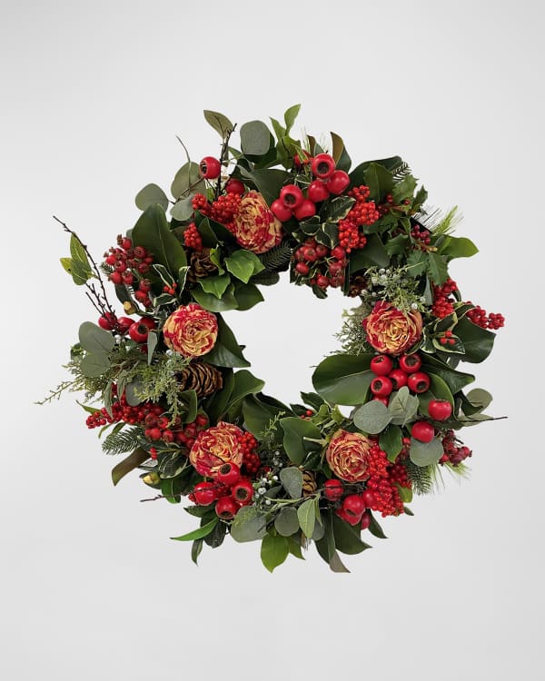 Cody Foster & Co Rainbow Ball Holiday Wreath | Neiman Marcus