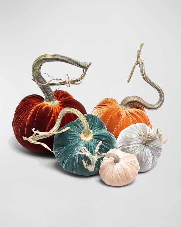 Mark Roberts 6" Velvet Pumpkins, Set of 2 | Neiman Marcus