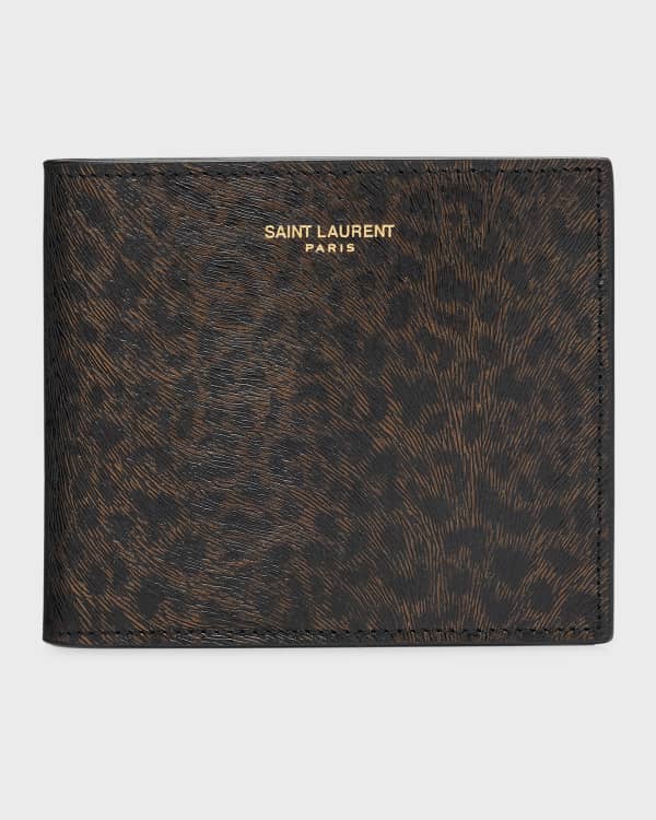 Saint Laurent Men's YSL Leather Wallet | Neiman Marcus
