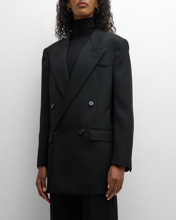 THE ROW Cosima Double-Breasted Blazer Jacket | Neiman Marcus