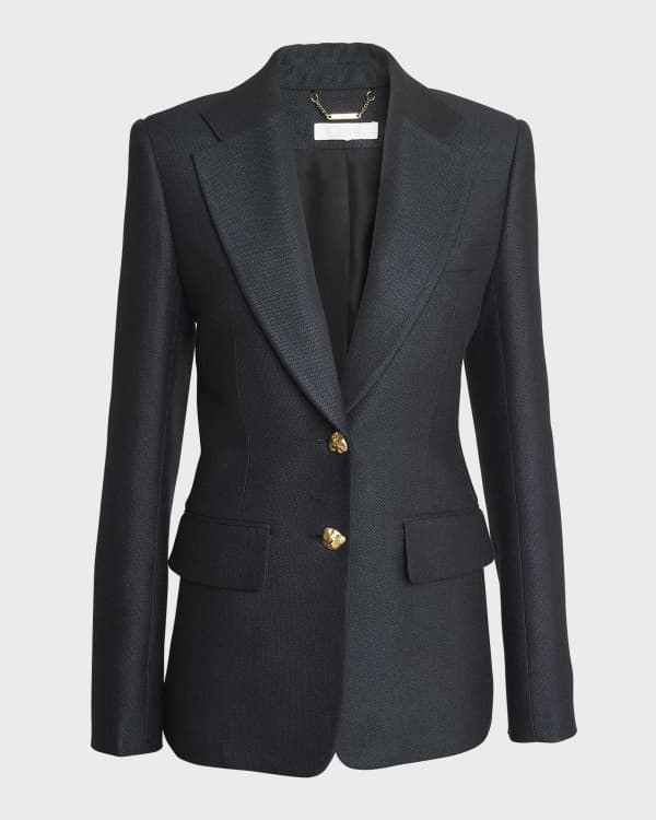 THE ROW Scilla Single-Breasted Blazer Jacket | Neiman Marcus