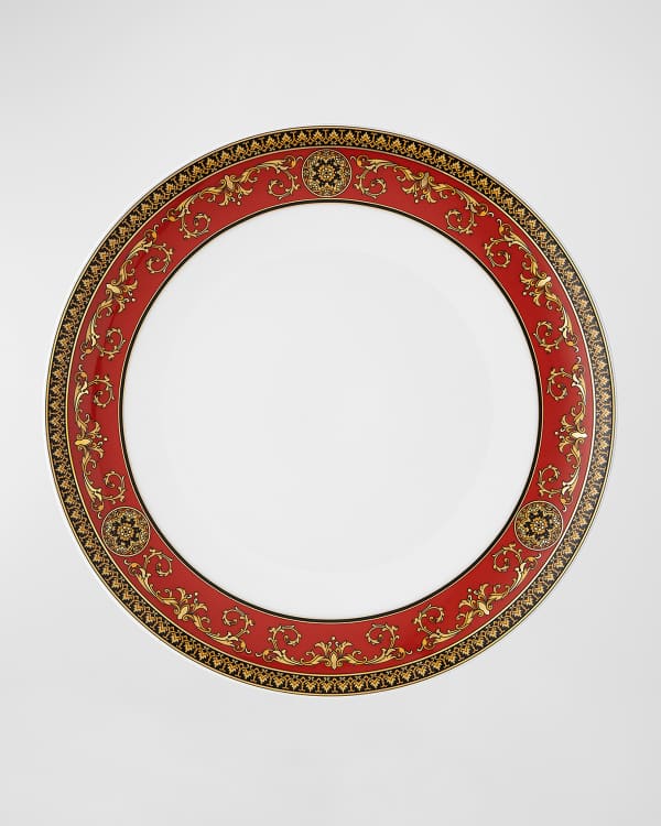 Versace Medusa Amplified Green Coin Dinner Plate | Neiman Marcus