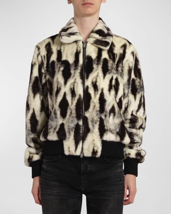 Just Cavalli Men's Chain Graphic Bomber Jacket | Neiman Marcus