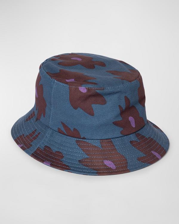 Burberry Men's Exploded Check Bucket Hat | Neiman Marcus