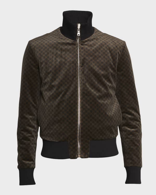 Dolce&Gabbana Men's DG Flower Satin Bomber Jacket | Neiman Marcus