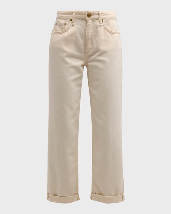 Rag & Bone Dre Low-Rise Ankle Slim Boyfriend Knee-Rip Jeans | Neiman Marcus