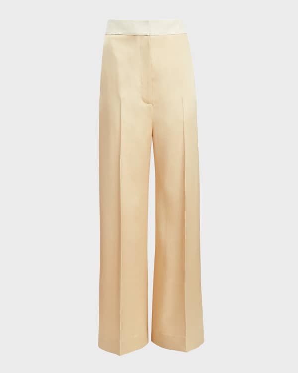 Khaite Teyana Pleated Wide-Leg Pants | Neiman Marcus