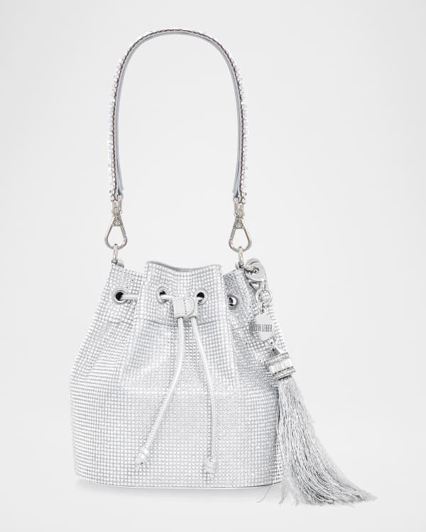 Jimmy Choo Bon Bon Crystal Satin Bucket Bag | Neiman Marcus