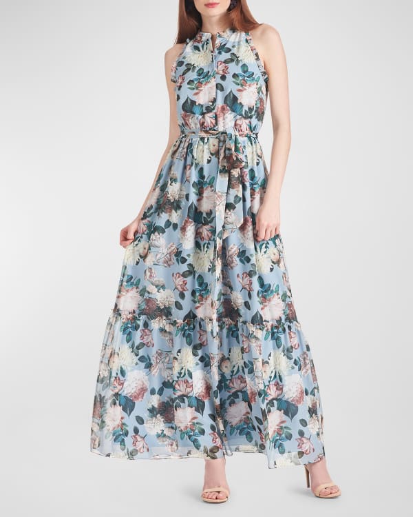 Shoshanna Smocked Off Shoulder Floral Print Maxi Dress Neiman Marcus