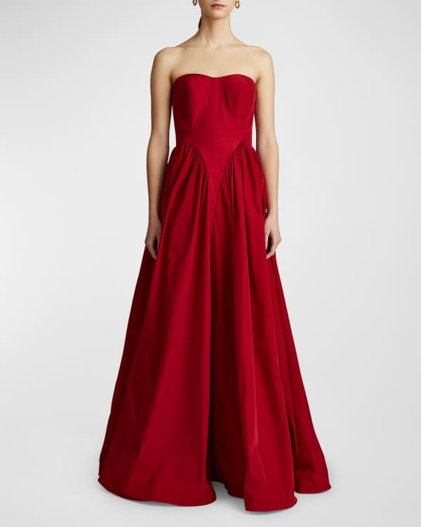 Cinq a Sept Cora Strapless Cutout Wais Gown | Neiman Marcus