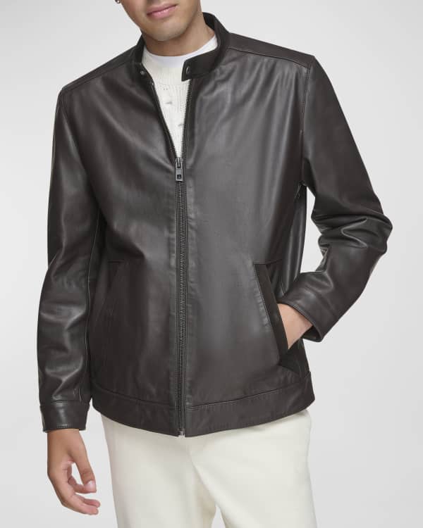 Karl Lagerfeld Men's Shearling Aviator Jacket | Neiman Marcus
