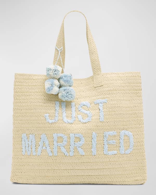 Tory Burch Ella Large Straw Basket Tote Bag | Neiman Marcus