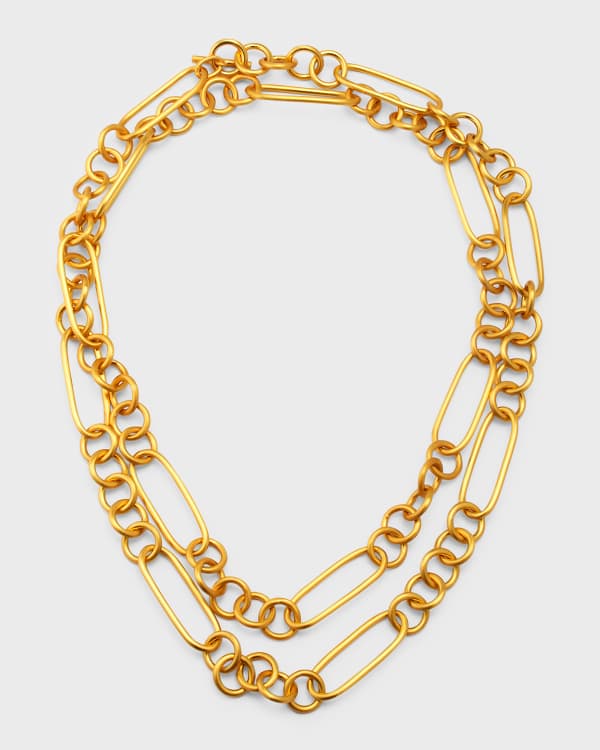 Gas Bijoux Silene Long Gemstone Chain Necklace, 42"L | Neiman Marcus