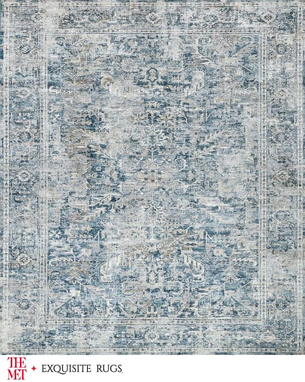 Exquisite Rugs x THE MET Legacy Power-Loomed Blue & Ivory Rug, 8' x 10 ...