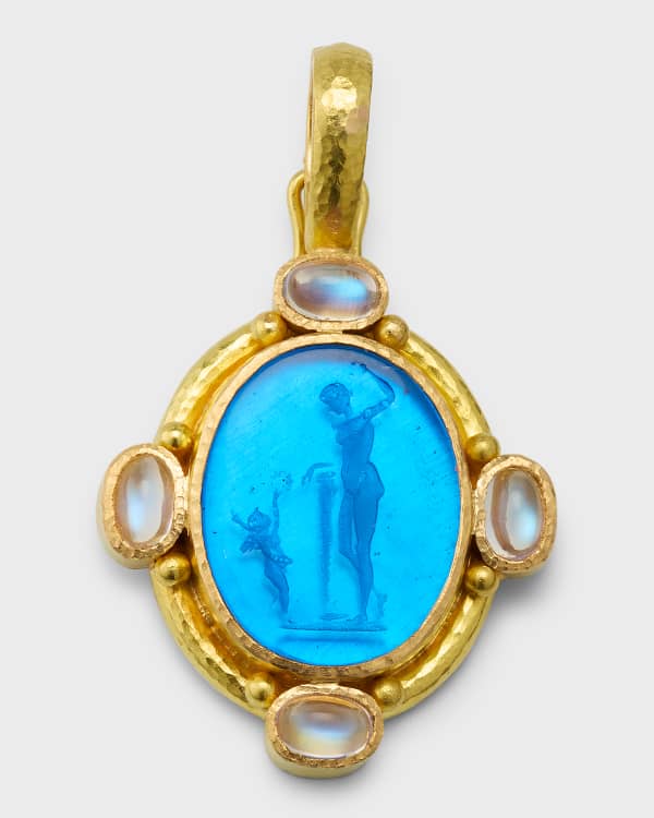 Elizabeth Locke 19K Yellow Gold Greek Muse Small Vertical Venetian ...