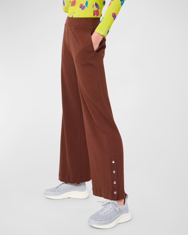 Splendid Addie Cropped Wide-Leg Cotton Pants | Neiman Marcus