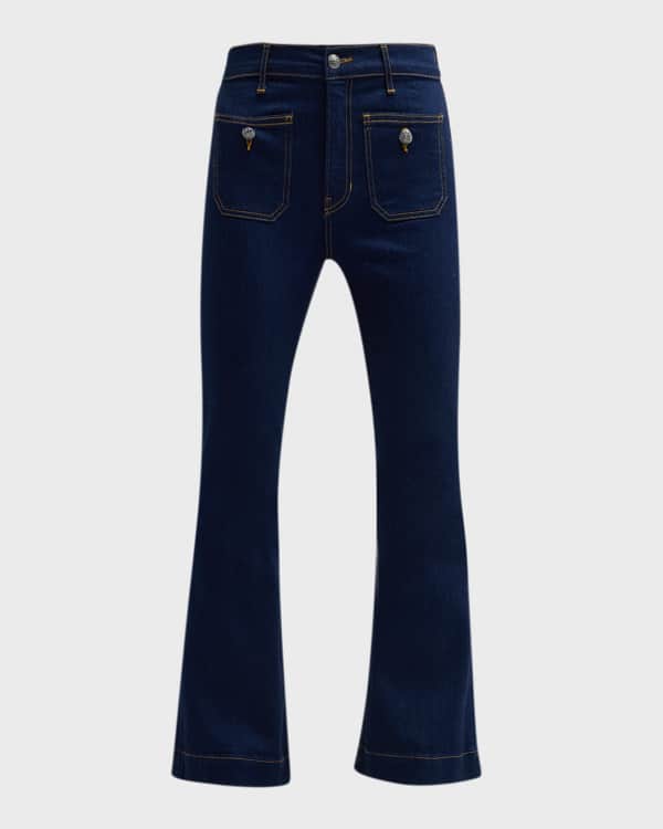Veronica Beard Carson High Rise Ankle Flare Jeans | Neiman Marcus